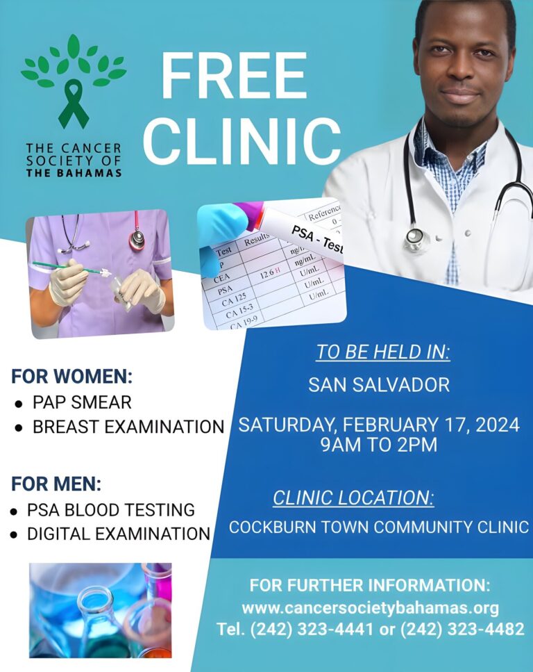 PAP & PSA Clinic: San Salvador – Cancer Society Bahamas